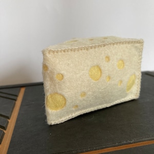 Handmade Felt Cheese Pair | Play Cheese Set | Pretend Play Kitchen Food ...