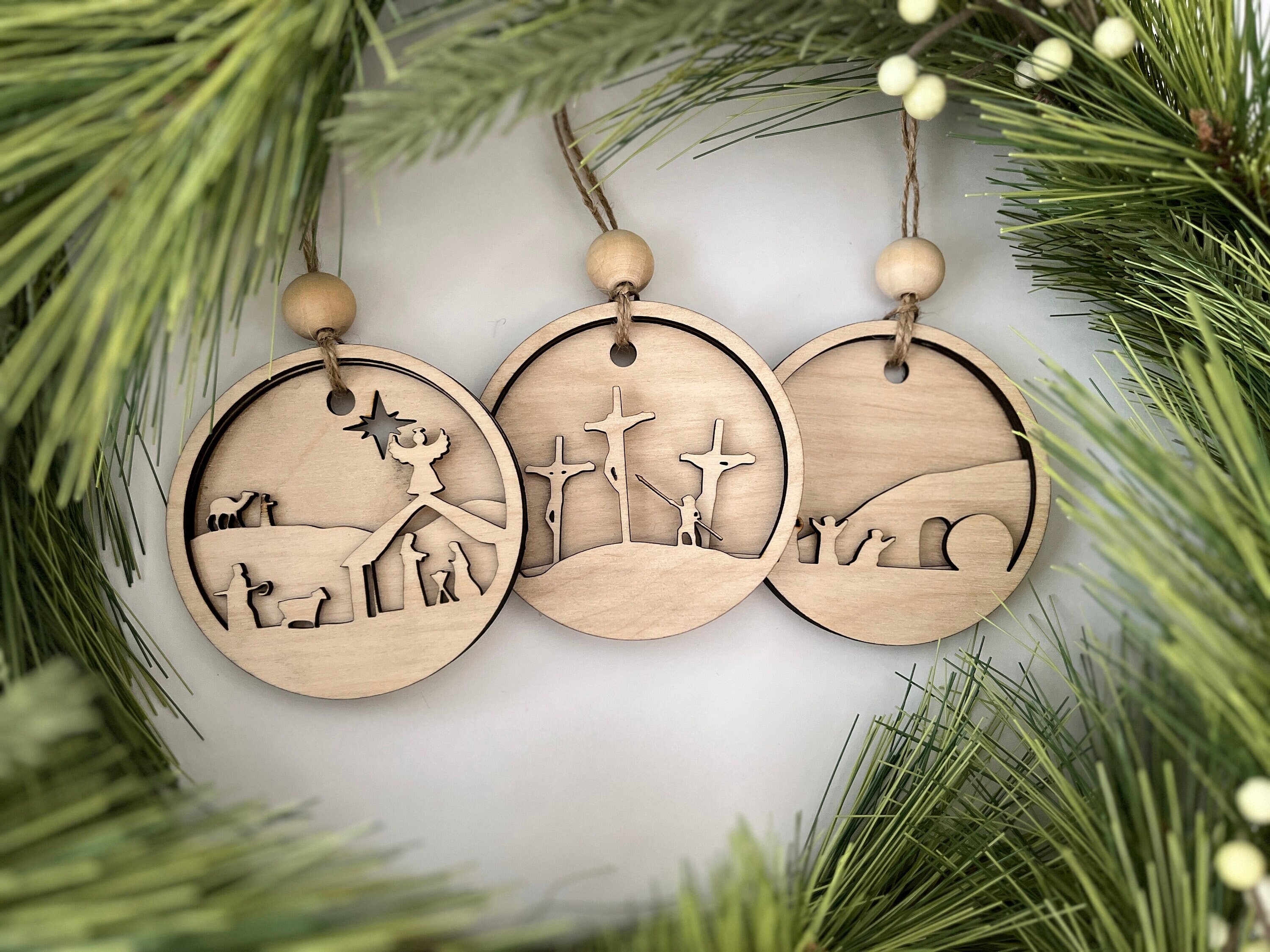 Life of Christ Wooden Ornament Set - Etsy