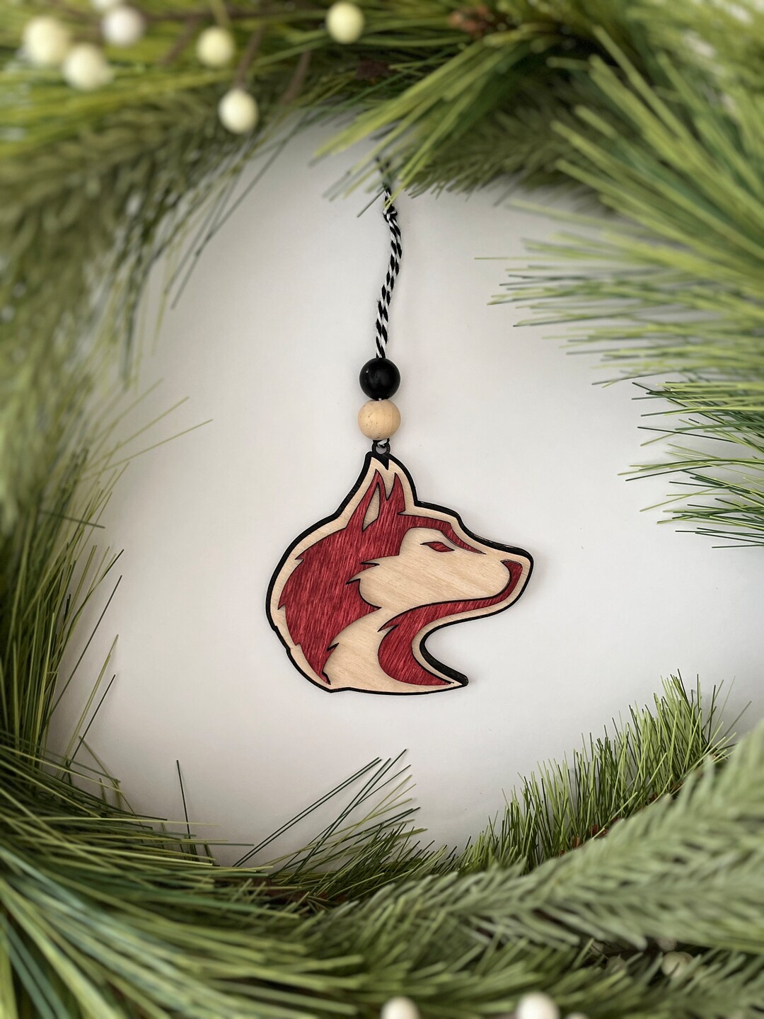 Husky Layered Wooden Ornament Hewitt Trussville - Etsy