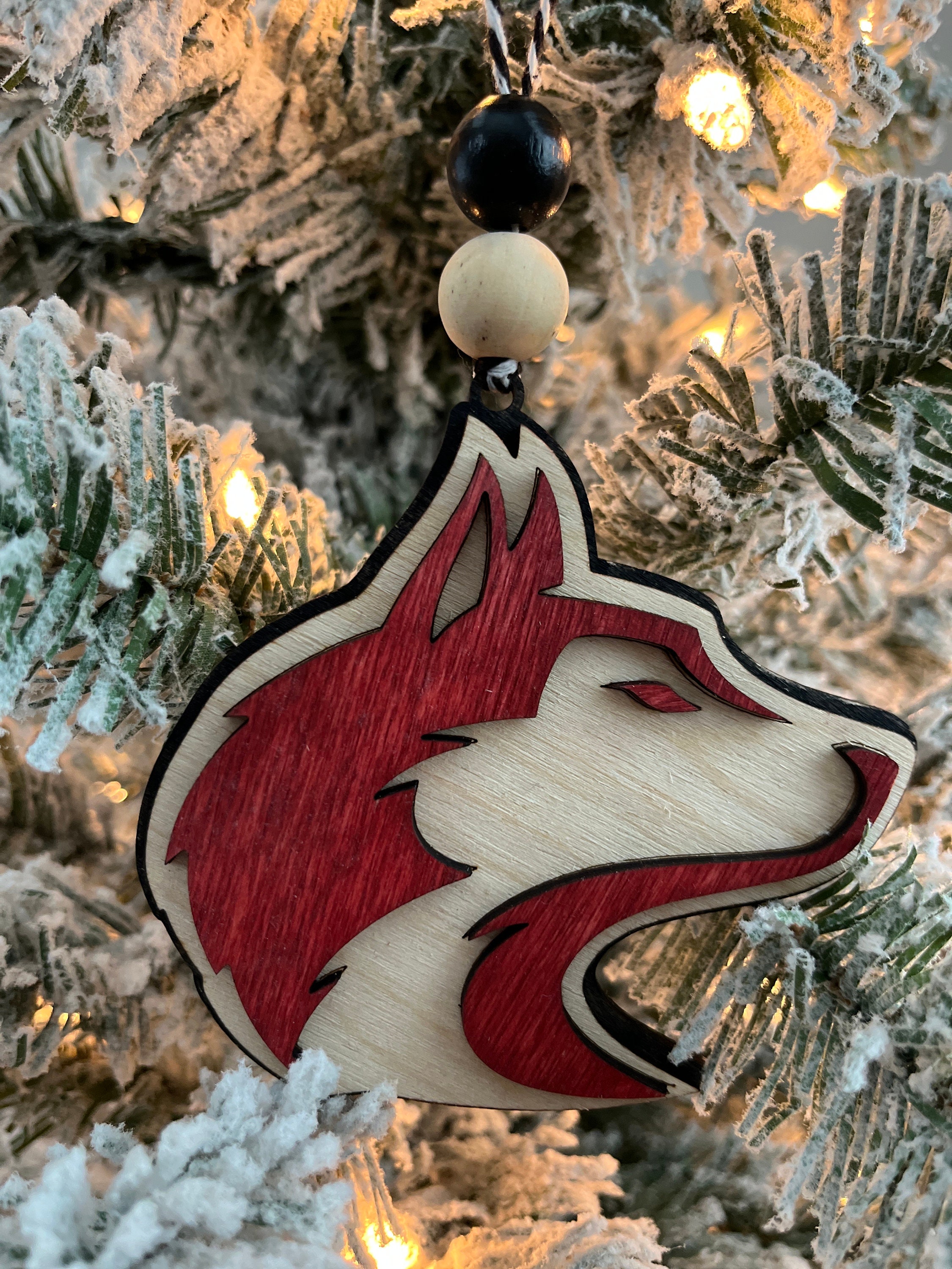 Husky Layered Wooden Ornament Hewitt Trussville - Etsy