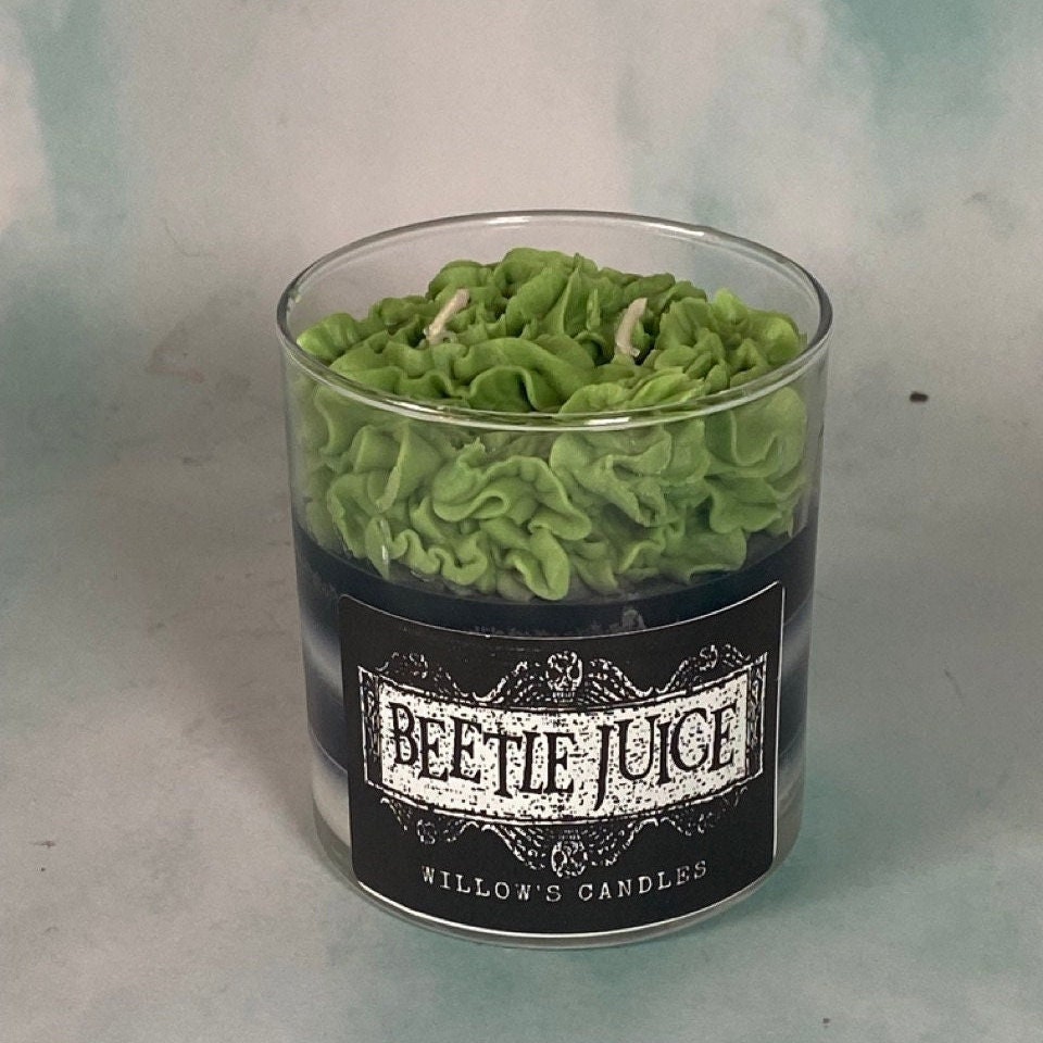 Beetlejuice Candle. Halloween Candle. Halloween Decor. Spooky Decor ...