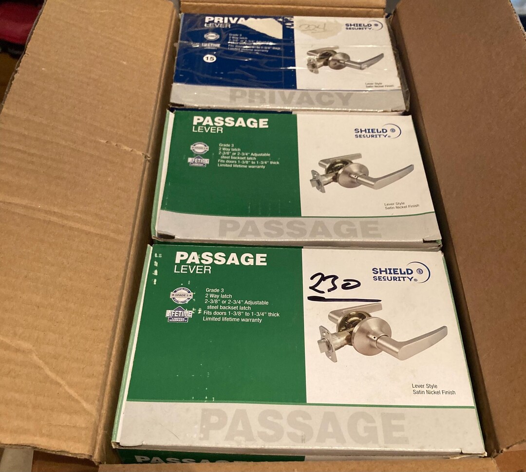 Six Shield Security Passage Lever Lockset Satin Chrome Finish Grade - Etsy