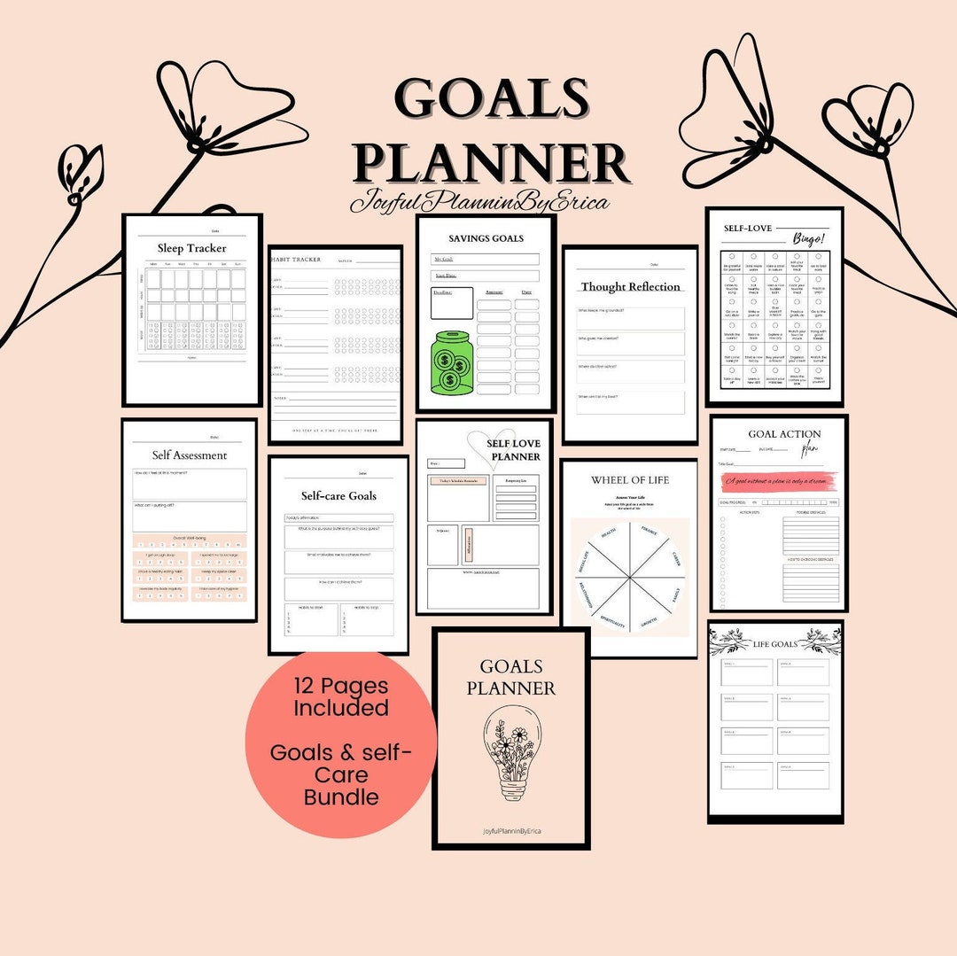 Life Planner, Goals Planner, Self- Care, Saving Goal, Habit Tracker ...