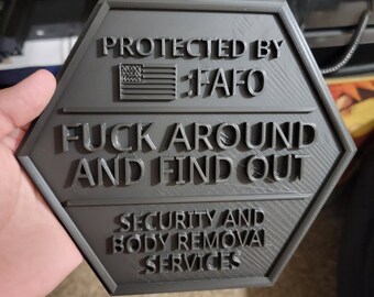 FAFO Door Sign - Etsy