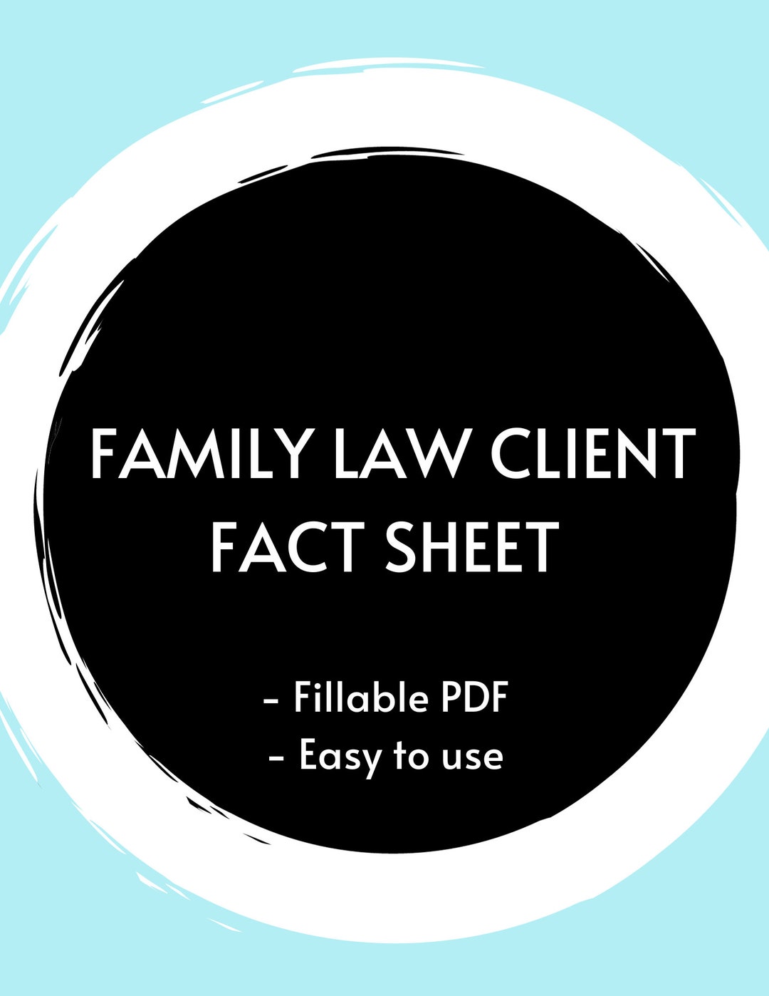 Family Law New Client Fact Sheet - Etsy