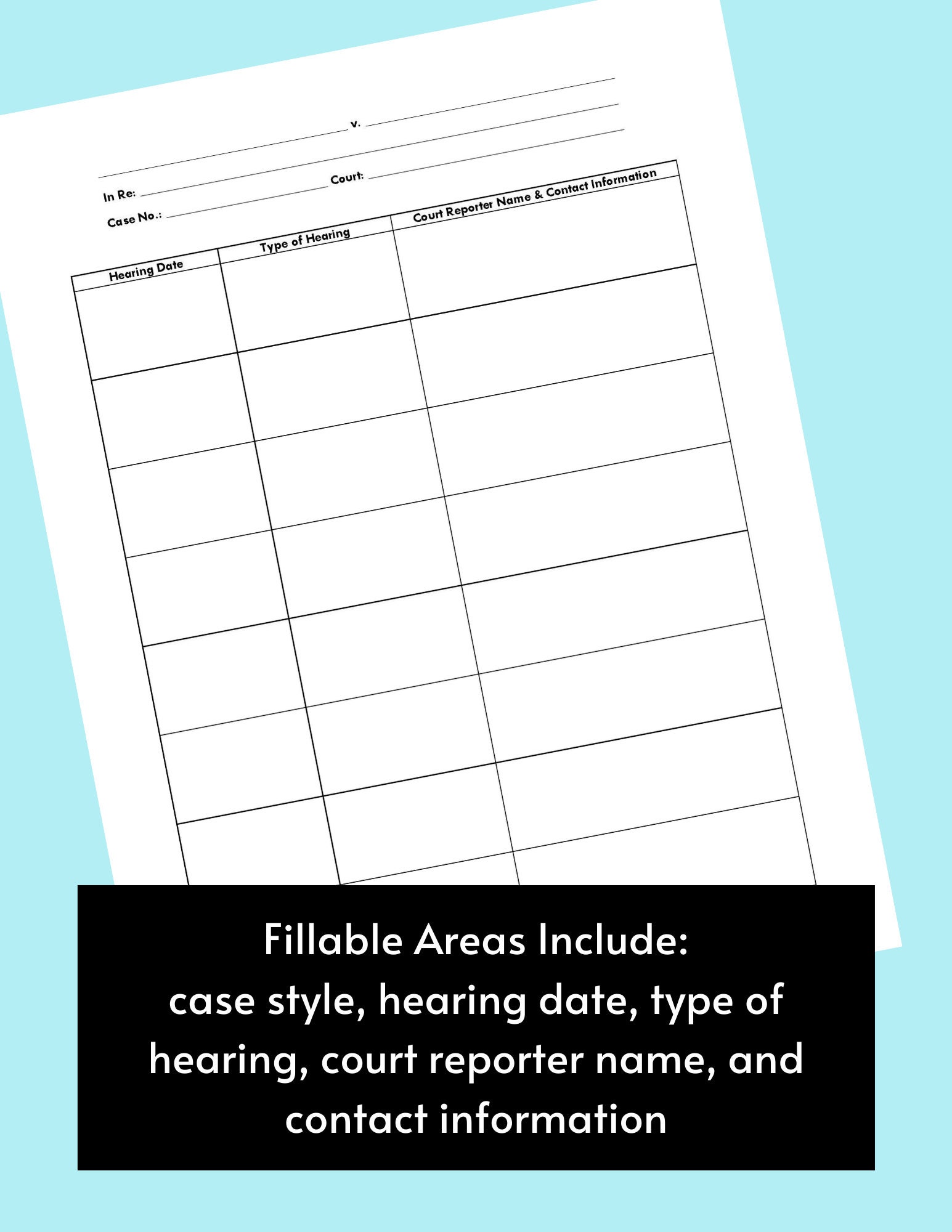 Court Reporter Tracker - Etsy