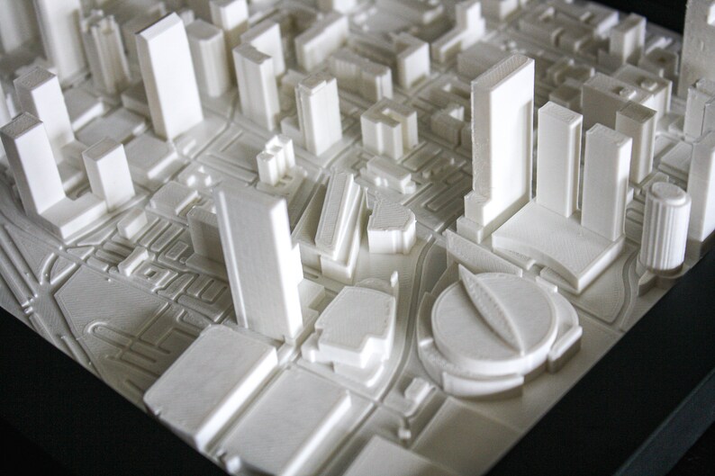 LOS ANGELES CALIFORNIA 3d-printed Map 10x18 Wall-hangable Eco-designed ...