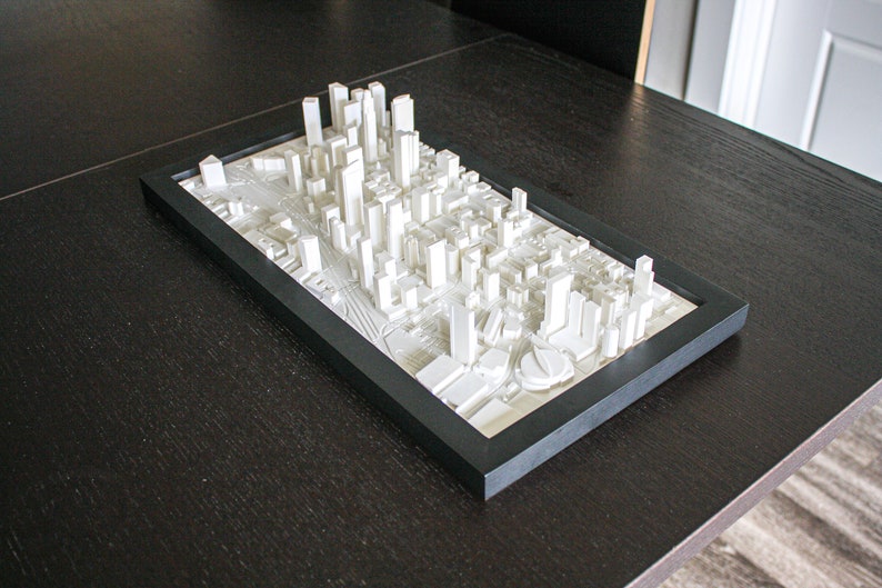 LOS ANGELES CALIFORNIA 3d-printed Map 10x18 Wall-hangable Eco-designed ...