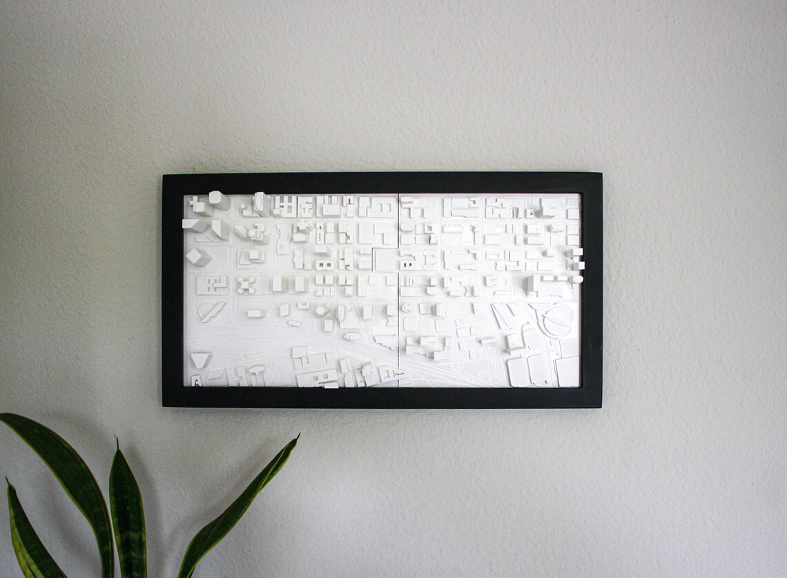 LOS ANGELES CALIFORNIA 3d-printed Map 10x18 Wall-hangable Eco-designed ...