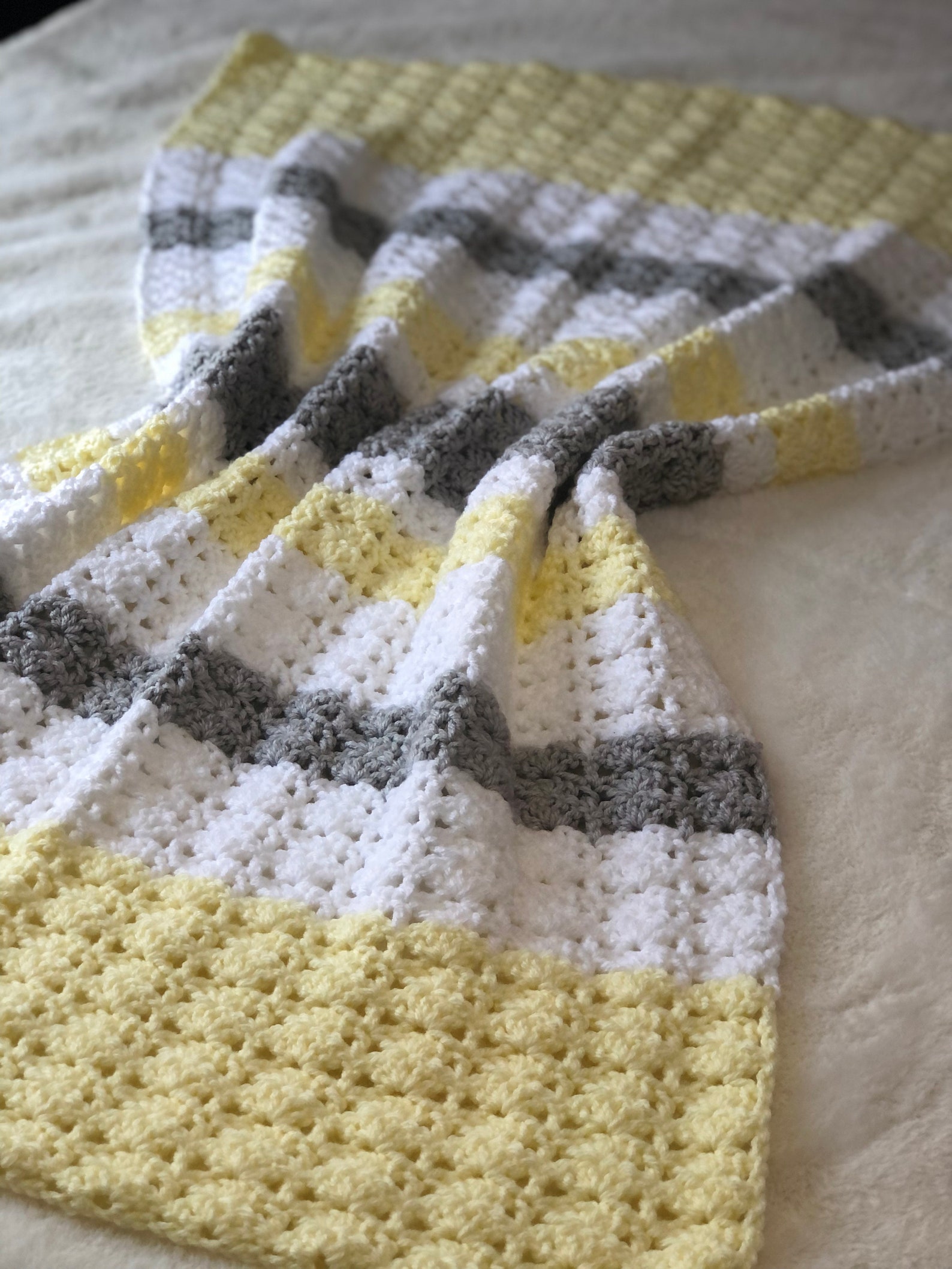 Sunshine Yellow Crochet Blanket Ready to Ship Decorative - Etsy