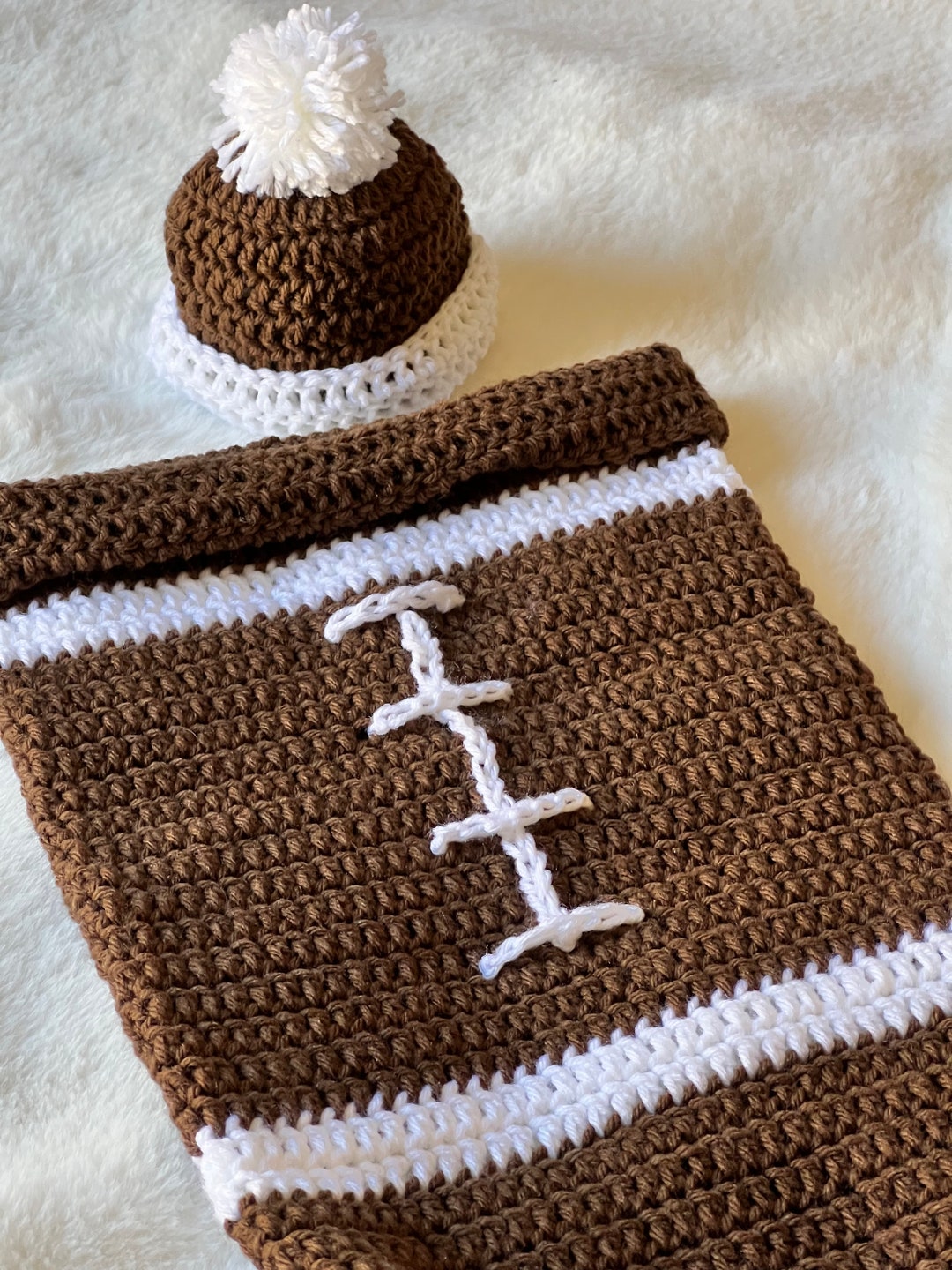 Football Baby Cocoon | Infant Snuggle Football | Baby Photo Prop ...