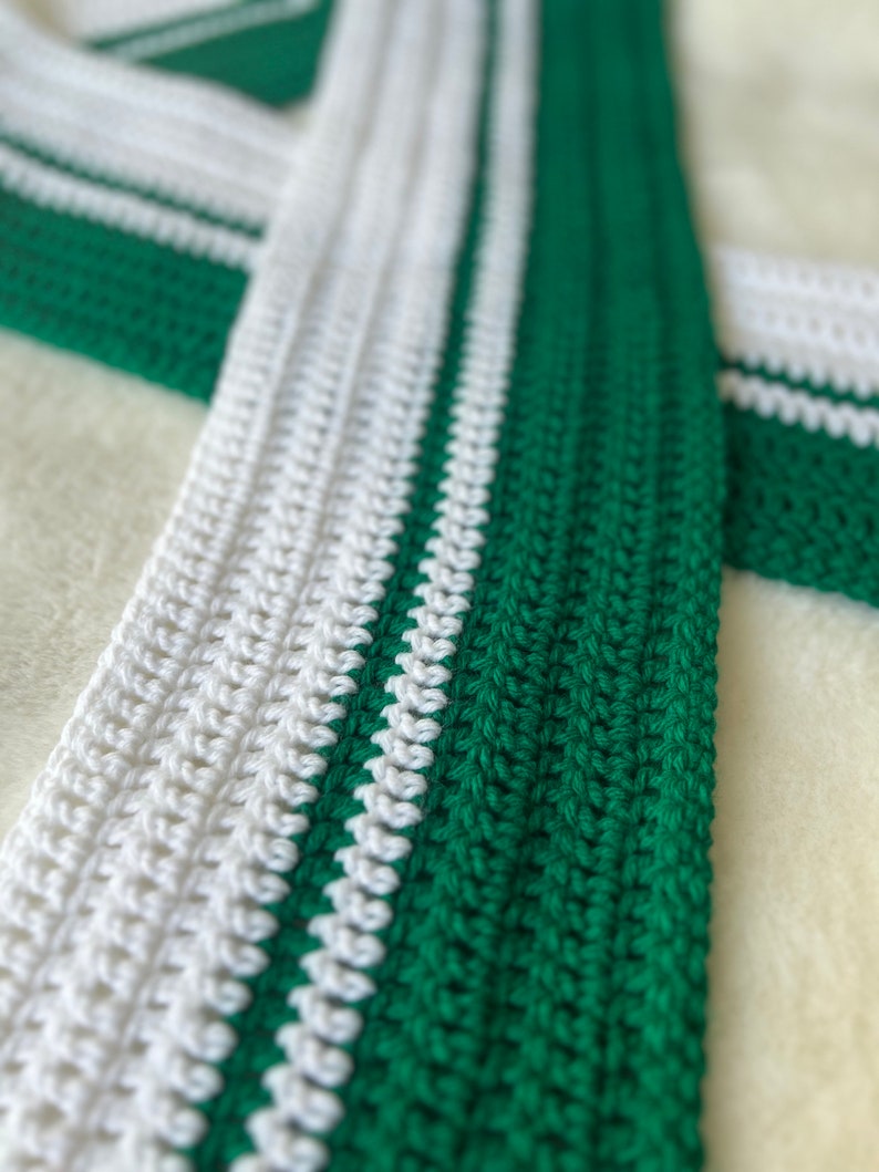 Hand Crocheted Bright Green Holiday Warm Scarf Unisex Vivid Kelly Green ...