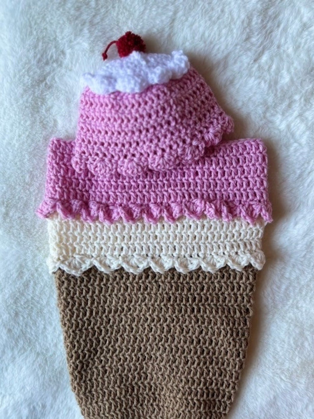 Infant Ice Cream Cone Cocoon | Infant Cocoon | Newborn Photo Shoot ...