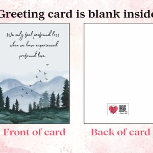 Printable Sympathy Card Featuring Mountains, Nature | Profound Love ...
