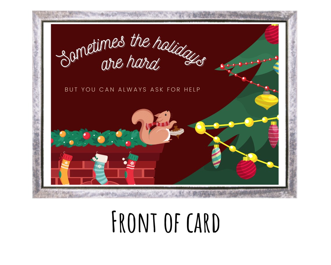 Christmas Encouragement Printable Card Holidays Are Hard - Etsy