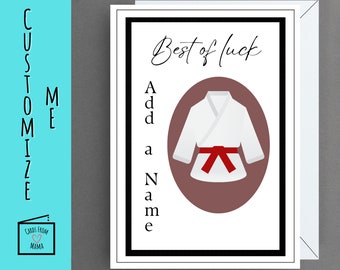 Red Belt Test Card - Etsy