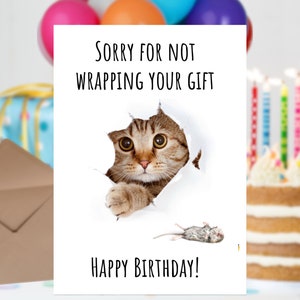 Funny Printable Cat Birthday Card | Birthday Gift for Cat Mom, Cat Lady ...