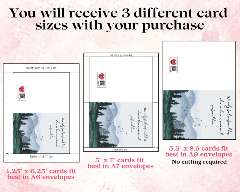 Printable Sympathy Card Featuring Mountains, Nature | Profound Love ...