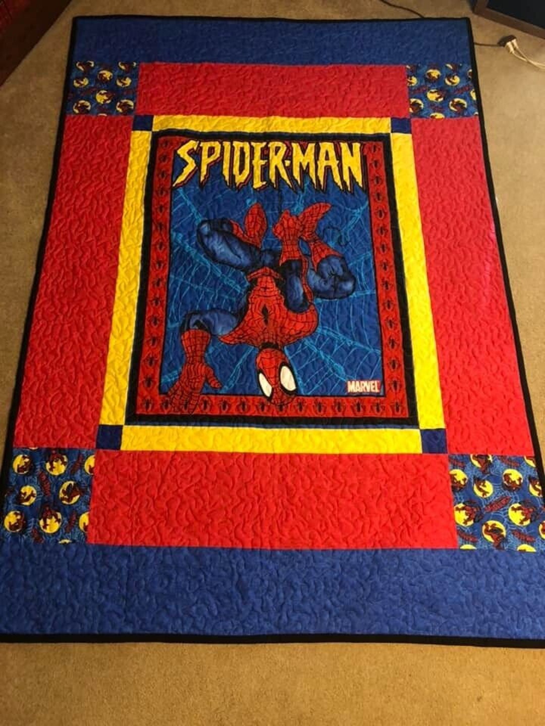 Spiderman Twin Size Quilt Marvel Comics 61 X 89 Inches - Etsy