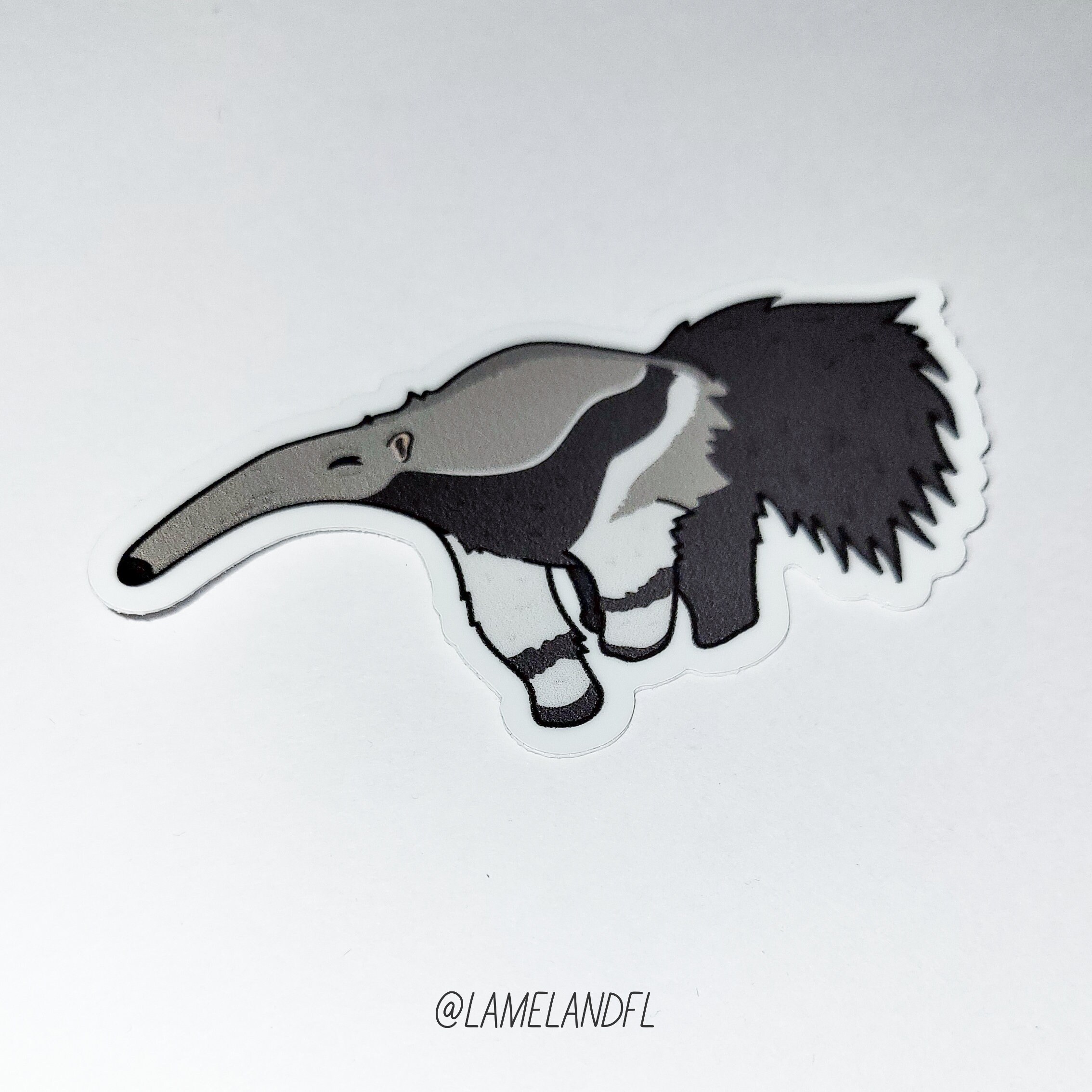Happy Giant Anteater Die-cut Vinyl Sticker Cute Wildlife Animal ...