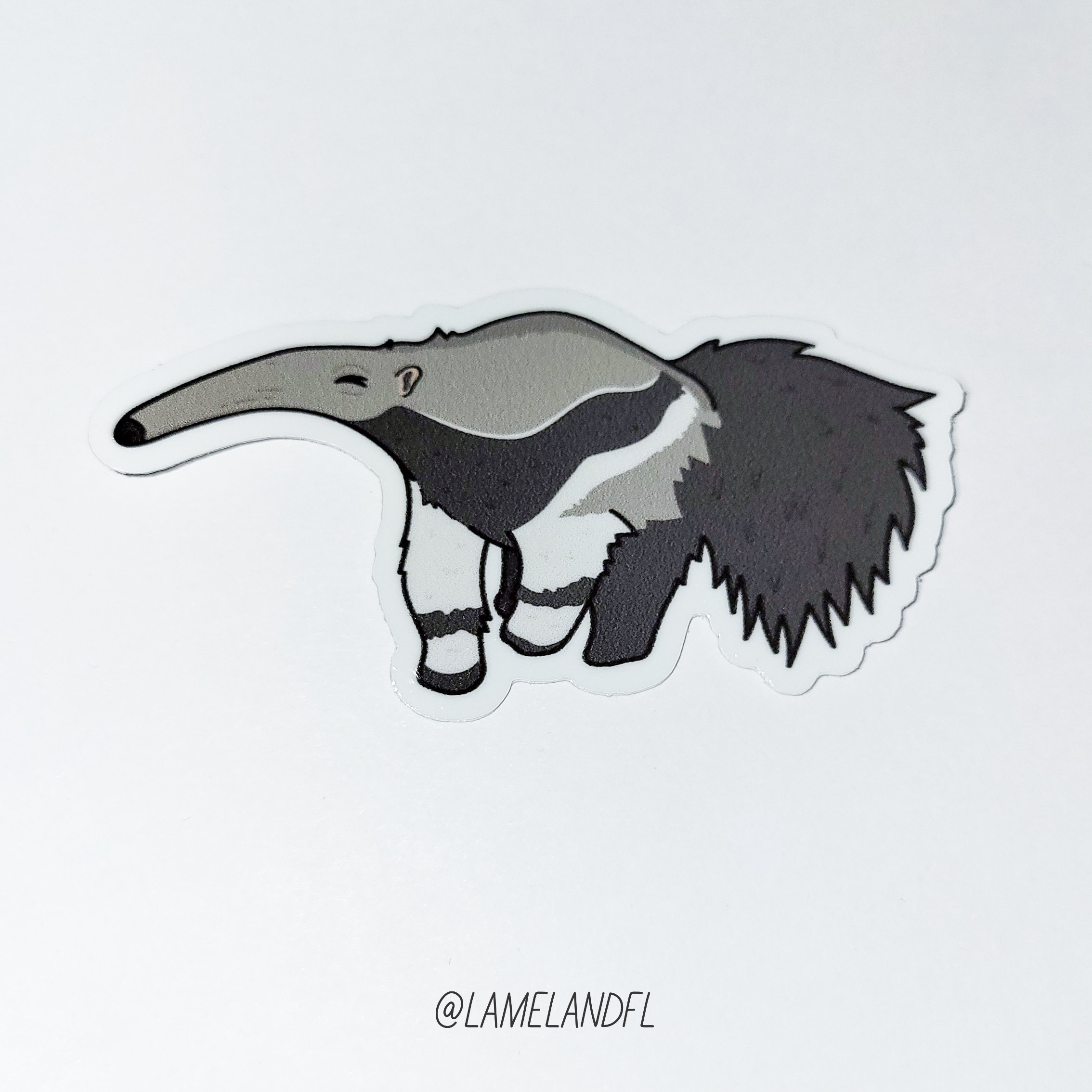 Happy Giant Anteater Die-cut Vinyl Sticker Cute Wildlife Animal ...