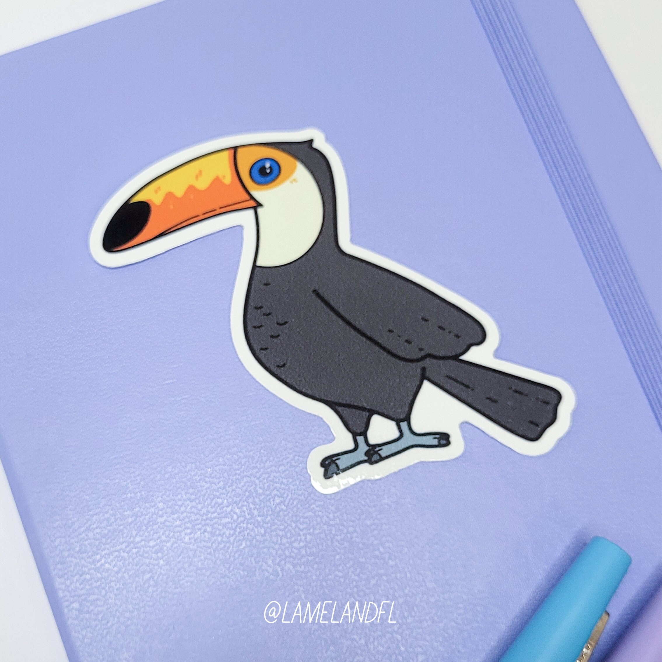 Cute Toco Toucan Die-cut Vinyl Sticker Tropical Cartoon Bird Sticker ...