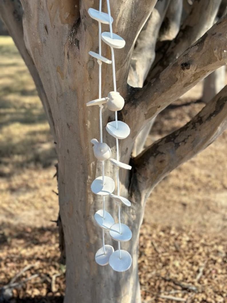 Ceramic Wind Chime Double Bird by Poor House Pottery***double STRAND ...