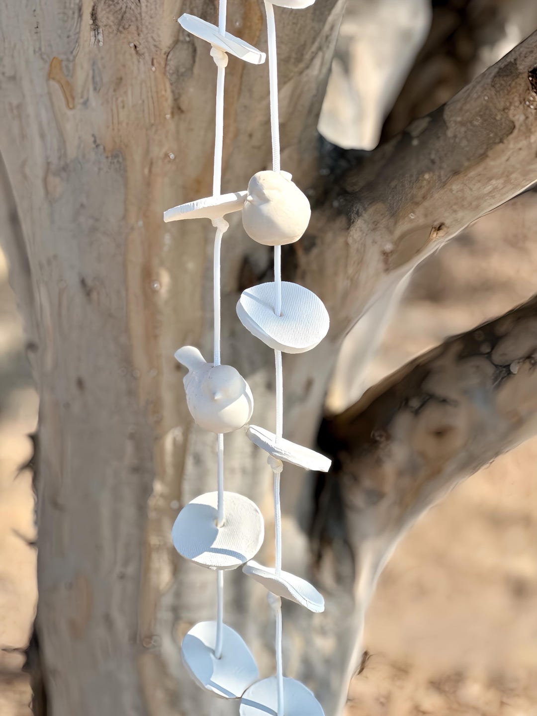 Ceramic Wind Chime Double Bird by Poor House Pottery***double STRAND ...