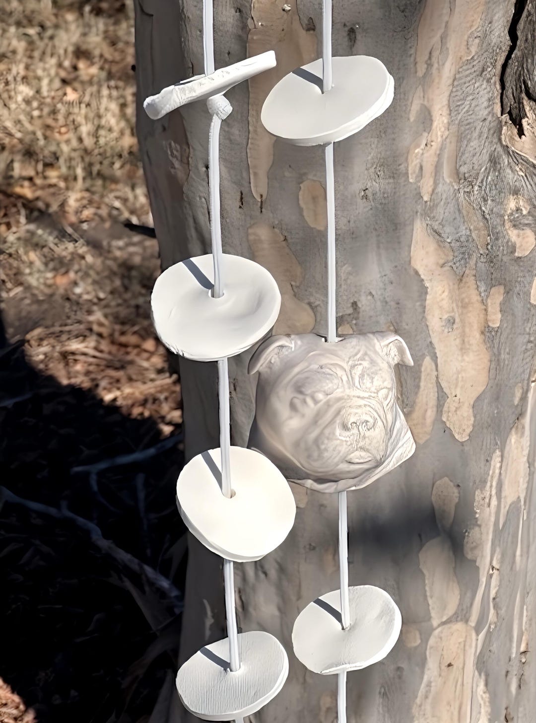 Bulldog Wind-chime by Poor House Pottery***double-strand***dog Lovers ...