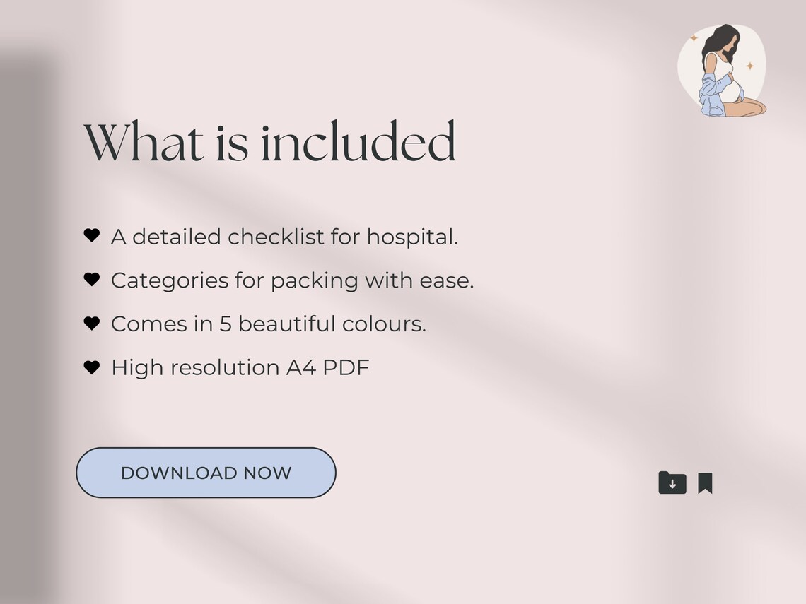 Hospital Birth Checklist by Birth Doula, Digital A4 Size, Printable - Etsy