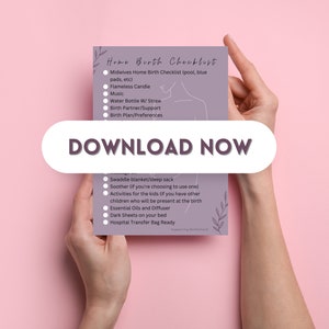 Home Birth Checklist by Birth Doula Digital A4 Size - Etsy