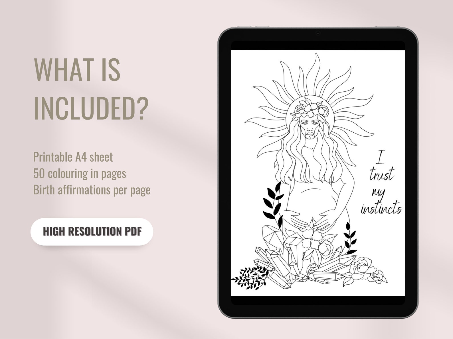 Pregnancy Labour Colouring Book, Empowering Affirmations, Fun Labour ...