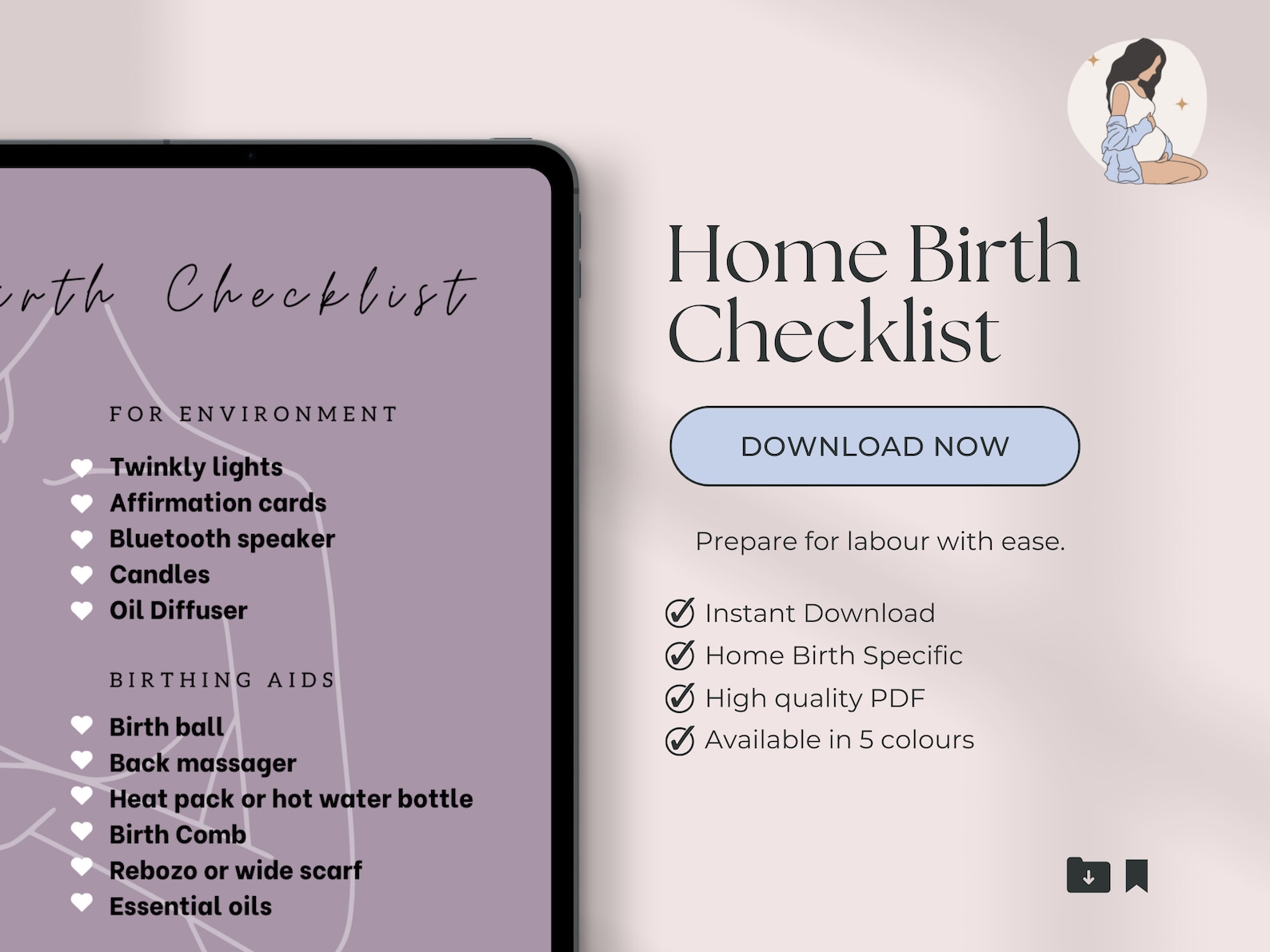 Home Birth Checklist by Birth Doula, Digital A4 Size, Printable - Etsy