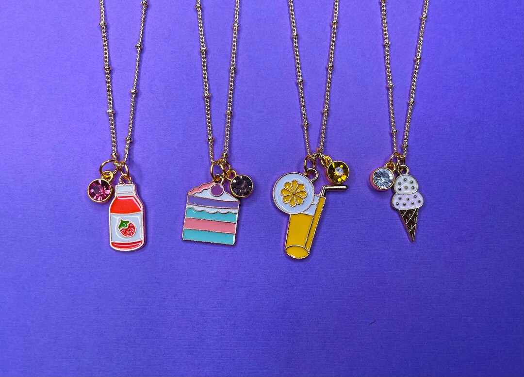 Strawberry Milk & Dessert Charm Necklace - Etsy
