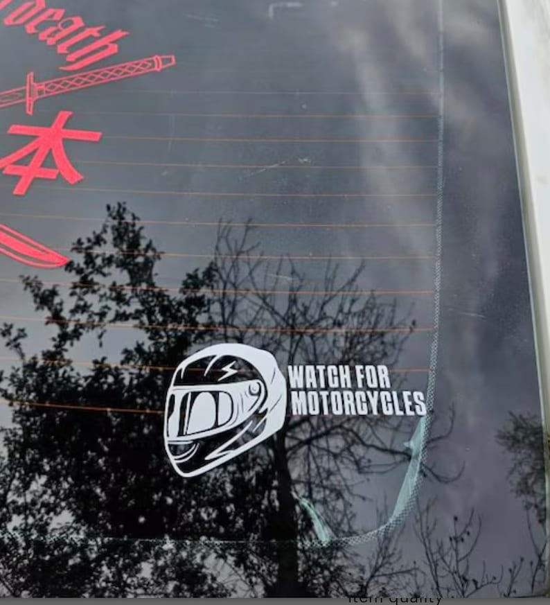 Watch for Motorcycles Decal. Motorcycle Sticker // Biker Decal // Car ...