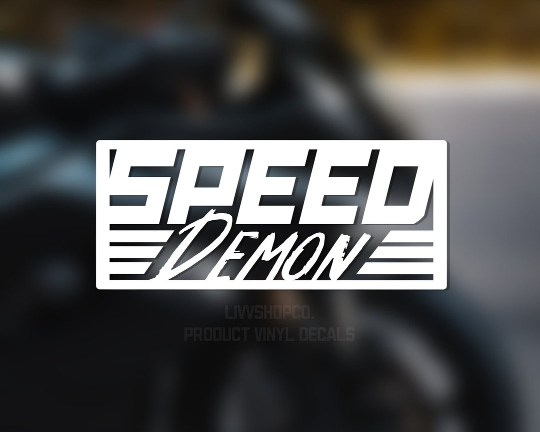Speed Demon Vinyl Decal. Motorcycle Sticker // Sport Bike Decal // Car ...