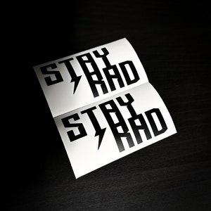 Stay Rad Vinyl Decal. Mountain Bike Sticker / MTB Decal / Bike Decal ...