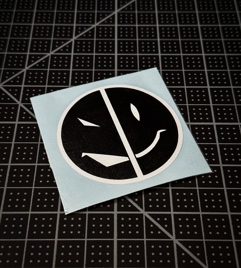Smiley Face Decal 'halfface' Vinyl Sticker. for Car - Etsy