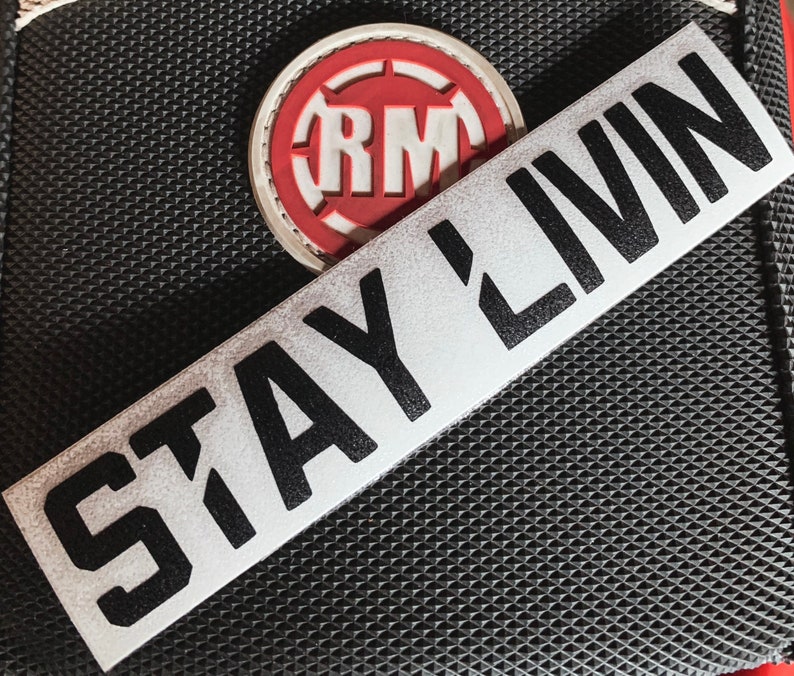 Stay Livin Vinyl Decal Die Cut Sticker. Car Window Decal // Motorcycle ...