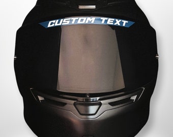 2 Helmet Visor Stickers for Motorcycle Helmets, Sun Visor Strip, Custom ...