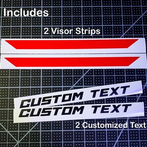Custom Visor Strip for Motorcycle Helmet / Vinyl Decal / Racing Sticker ...