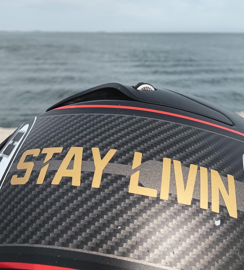 Stay Livin Vinyl Decal Die Cut Sticker. Car Window Decal // Motorcycle ...