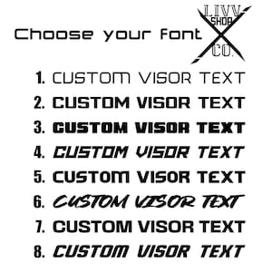 Custom Visor Strip for Motorcycle Helmet / Vinyl Decal / Racing Sticker ...
