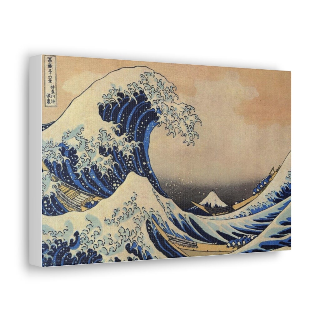 Most Famous Japanese Wave Art Painting. Old School Fine Art. Waves ...