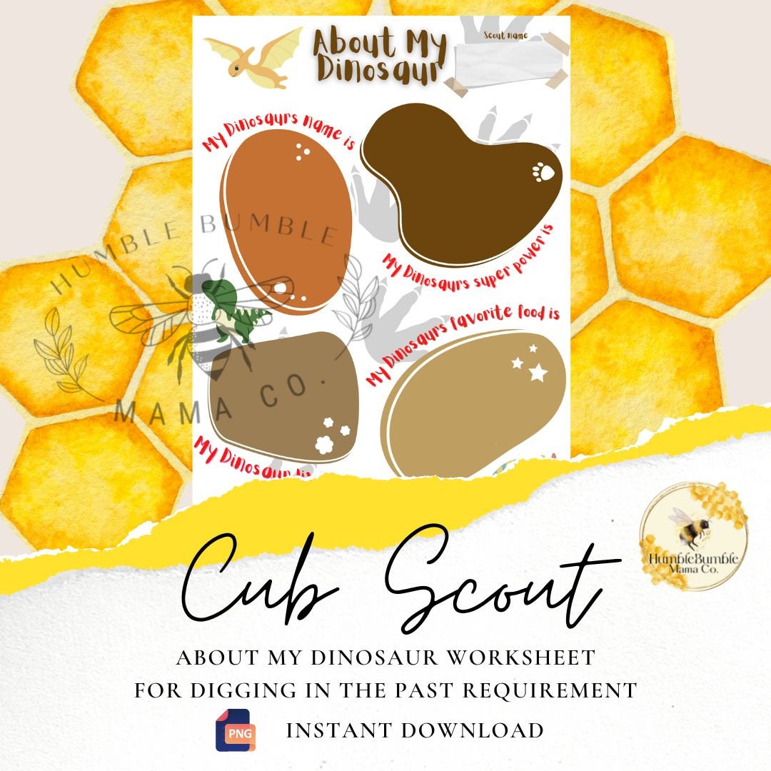 About My Dinosaur - Digging in the Past Wolf Adventure PDF Worksheet - Etsy