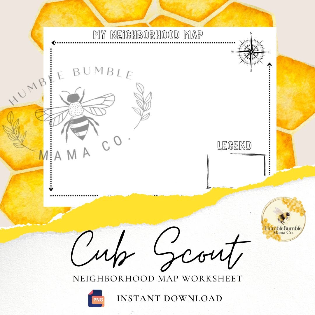 My Neighborhood Map Worksheet - Etsy