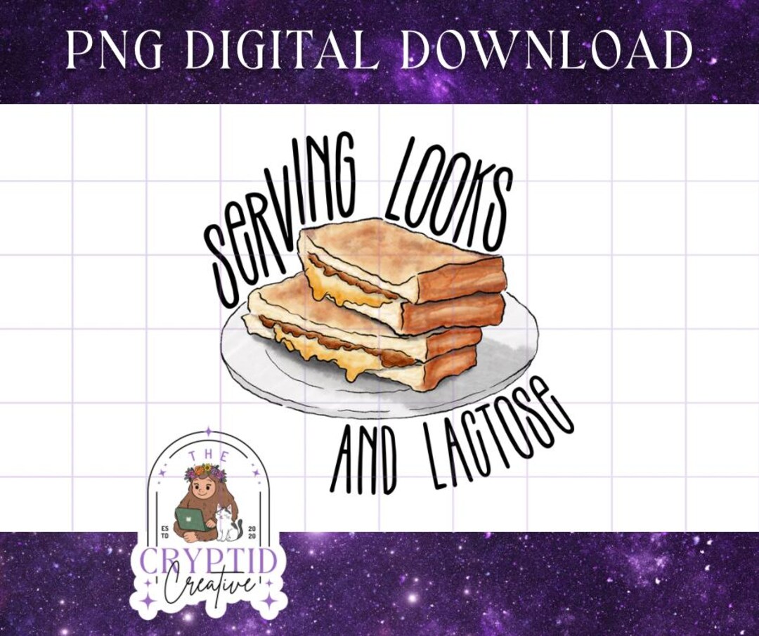 Serving Looks and Lactose PNG Grilled Cheese PNG - Etsy