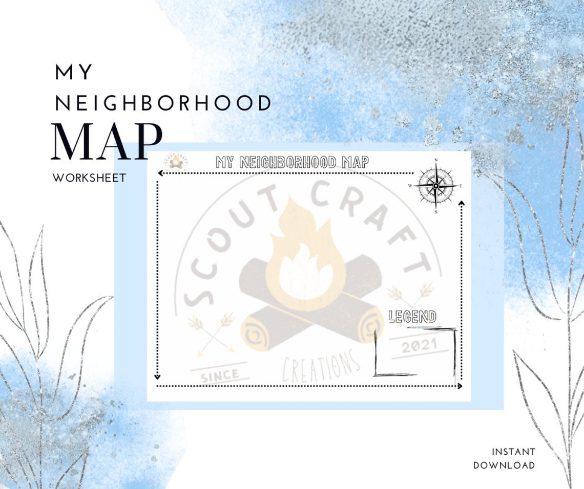 My Neighborhood Map Worksheet - Etsy