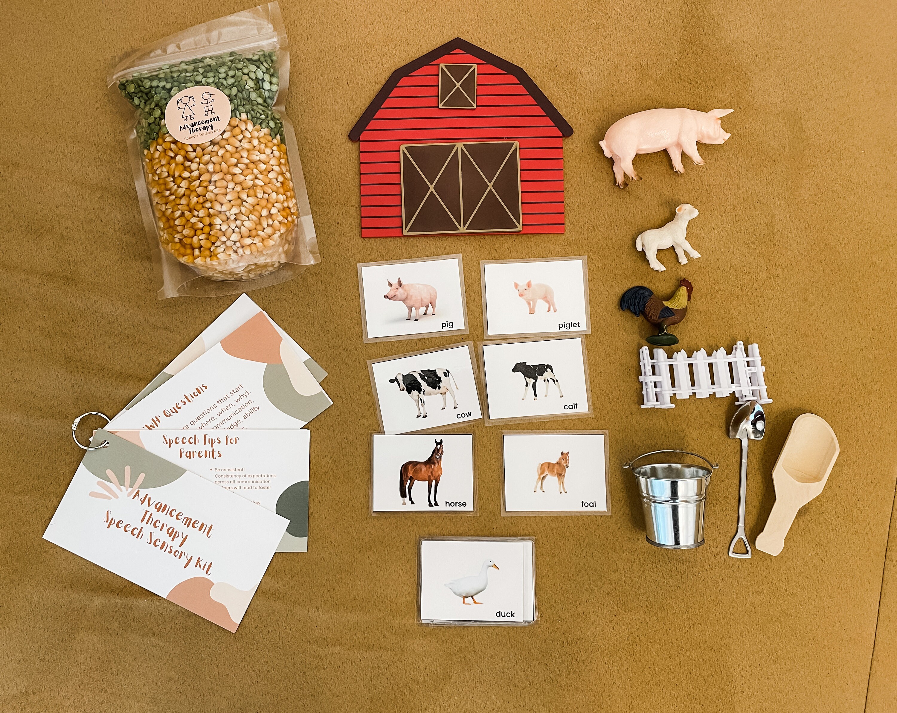 Farm Speech Sensory Bin Kit Made by SLP - Etsy
