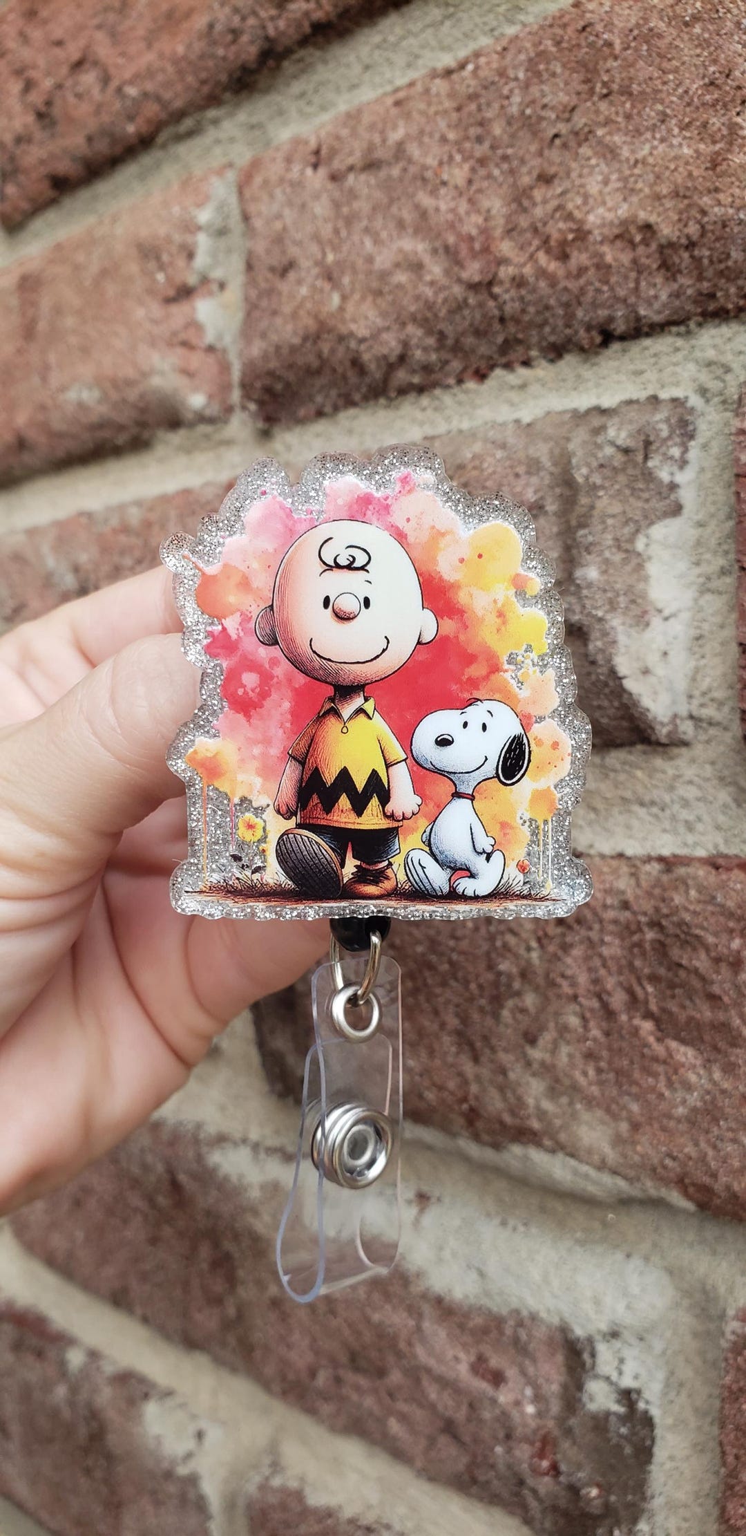 Glitter Retractable Handmade Badge Reel, Dog Badge, Lanyard, Nurse Gift ...